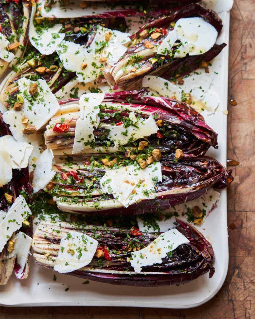Grilled Treviso Radicchio Salad with Ricotta Salata, Pistachios, and ...